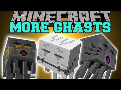 Minecraft: MORE GHASTS (KING, QUEEN, PICK UP MOBS, & BITE YOU!) Mod Showcase