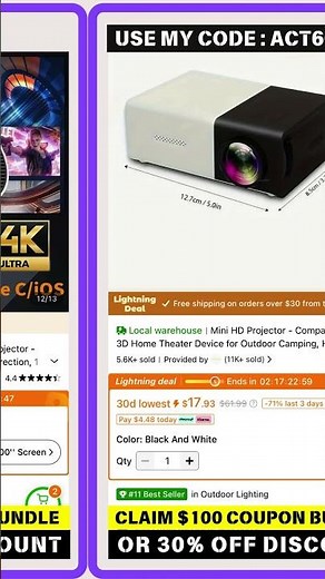 5 mini projector #temu