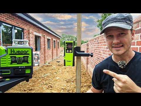 How To Laser Level Outside (Green Laser + Receiver Combo)
