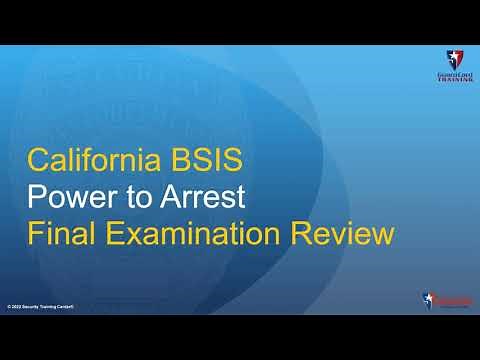 California BSIS Guard Card Final Examination Practice Test