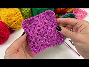 How To Crochet A Granny Square (single colour) Tutorial Beginner-Friendly