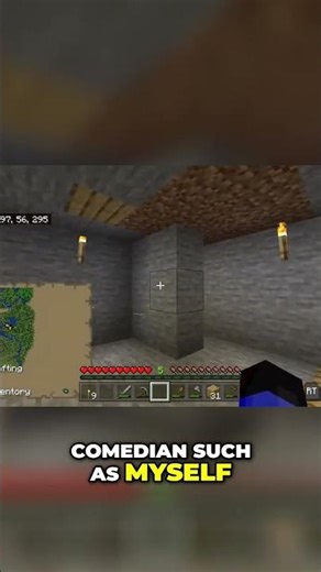 Mining Cobblestone Comedy: Minecraft Player's Cave Build & Jokes! #shorts