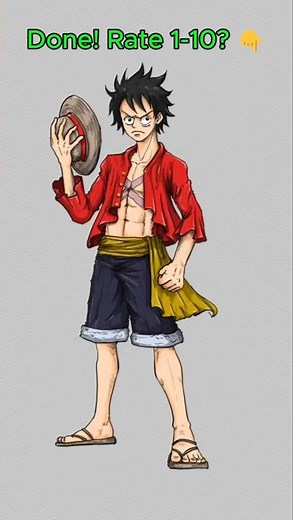 How to Draw Luffy with KRITA (Free Software!) 👒 #OnePiece #DigitalArt