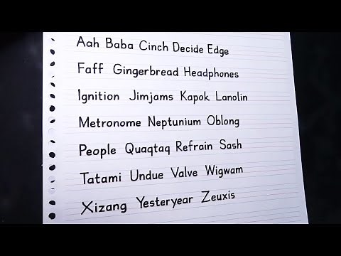 Handwriting Practice for Beginners | Learn Print Handwriting A to Z Words