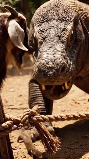 He Bit The Rope, NOT The Goat! 🐉🐐 (Shocking)