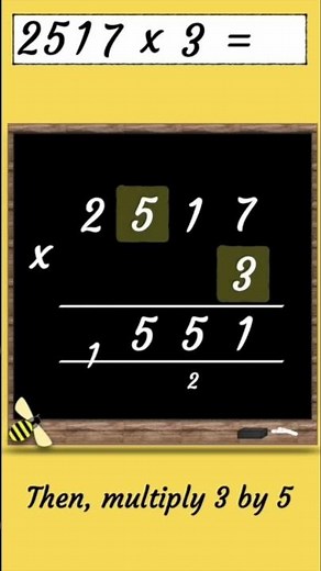 4-digit by 1-digit | Multiplication | Maths with Mrs B. #shorts