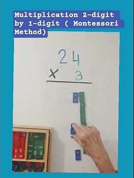 Multiplication 2-digit by 1-digit #Montessori Method
