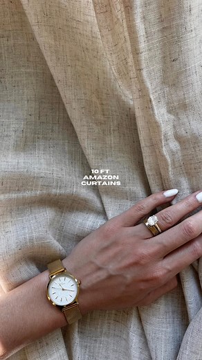 3.5K views · 52 reactions | SUCH high quality and a perfect comparison to a very expensive curtain for a fraction of the price  #amazonhomefinds #amazonfinds #amazondeals #homefinds #curtains #10footcurtains #longcurtains #neutraldecor #linencurtains | Hannah Adams | Facebook