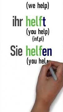 German Verb Conjugation: helfen (to help) 🚑🥼🏥| Strong Verb Conjugation 💪🏼 #A1German #EasyGerman