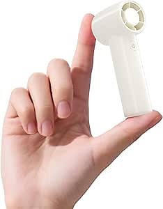 HandFan Mini Handheld Fan, 19000RPM High Speed Portable Turbo Fan, Small Personal Hand Fans Rechargeable, Palm-sized, MAX 16.4ft/s Powerful Airflow, for Summer Travel Concert Women Kids (White)