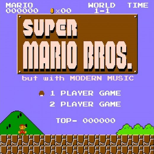 SUPER MARIO BROS. but with MODERN MUSIC #Shorts