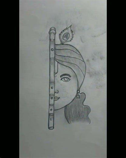 sri krishna skitch drawing for pancile