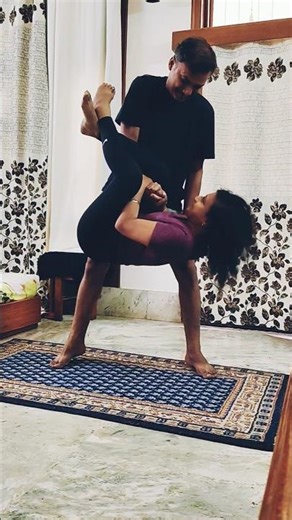 Couple Yoga & Pull-Up Workout 💪 | Strength, Balance & Love | कपल योगा और पुल-अप वर्कआउट # Yoga #love