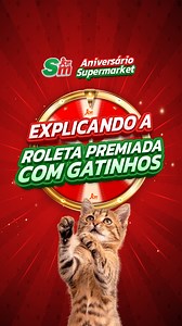 Faça como o Gatinho, baixe o APP e venha fazer as suas compras no Supermarket mais perto de você. Depois é só girar a roleta e torcer. 🛒🥰🐱 #Supermarket #Explicandocomgatinhos #Roletapremiada | Rede Supermarket