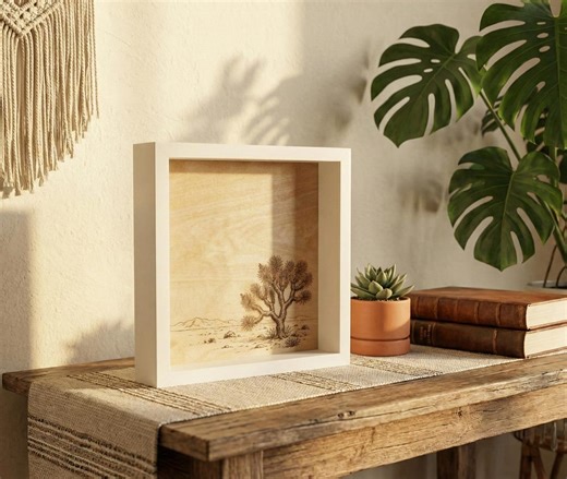 Joshua Tree Wooden Shadow Box - Etsy