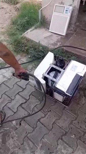 Window AC.075 ton Service #viral#airconditioned#usa #canada