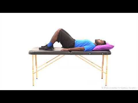 Stretches and Exercises for Lower Back Pain (Hook Lying Exercise for Lumbar Mobility) | HSS