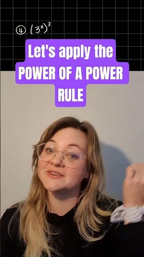 POWER OF A POWER - Applying the Laws of Exponents