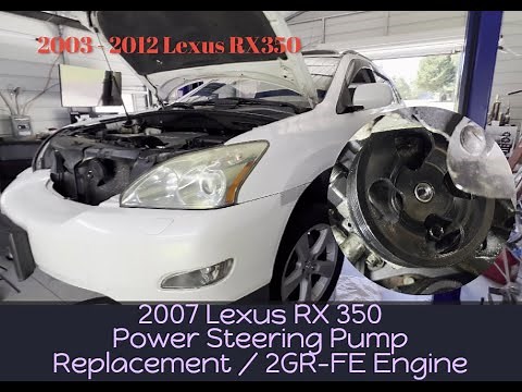 How to Replace / Install a Power Steering Pump on 2007 Lexus rx350 2GR-FE V6 Toyota Engine