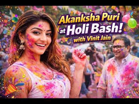 Akanksha Puri at Vinit Jain’s Holi Party 2026 🌈🎉