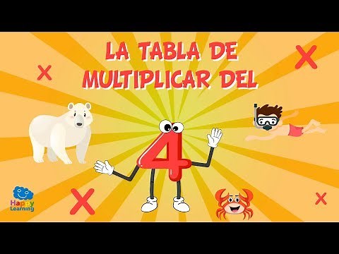 La tabla de multiplicar del 4 | Vídeos Educativos para Niños