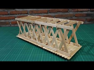 Easy making popsicle stick bridge - 102