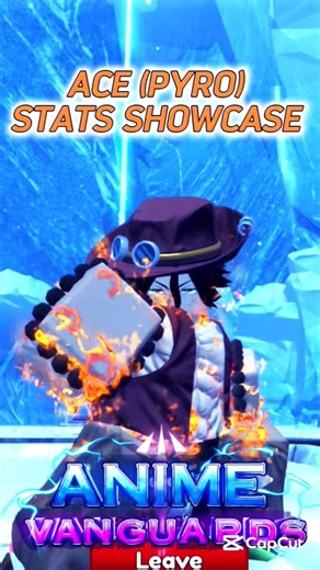 Ace (Pyro) Stats Showcase | Anime Vanguards Roblox
