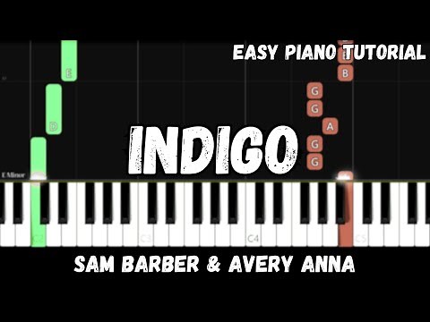 Sam Barber - Indigo ft. Avery Anna (Easy Piano Tutorial)