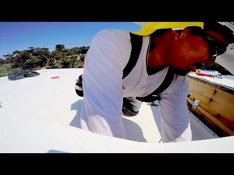 Installing Z Bar Flashing on TPO Termination Bar.