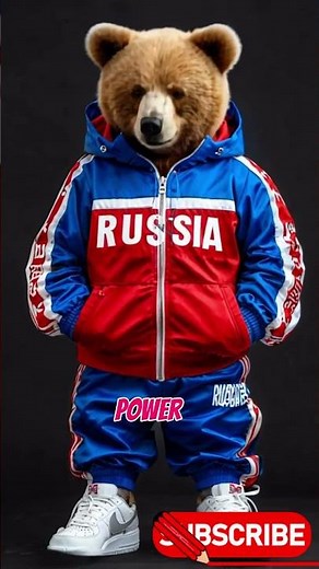 Russia Bear Outfit 🐻🇷🇺 | Power, Pride & Attitude #shorts #shortsfeed