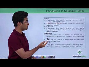 SAP ABAP - Introduction To Database Tables in DDIC