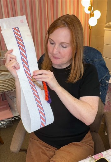 Crafting a Clemson Needlepoint Belt