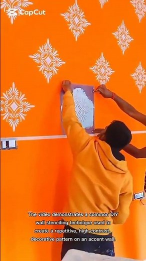 high-contrast, decorative pattern on an accent wall