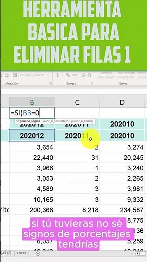 Herramienta basica para eliminar filas 👩🏼‍💻 #excel #cursoexcel #aprendeexcel