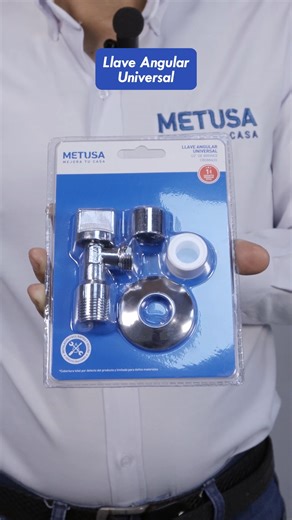 ¡Independiza tus puntos de agua! 💧 Llave Angular Universal METUSA 🔹 Único con adaptador solución diseñado para trabajar con tubos de abasto macho-hembra o hembra-hembra. No requiere cinta teflón en la conexión del tubo de abasto por su empaque. 🔹 Adaptable para puntos de agua que no están al ras de la pared. 🔹 Facilita el cambio y mantenimiento de los accesorios sin la necesidad de cerrar la llave principal. | METUSA
