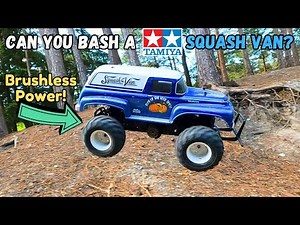 Can you Bash a Squash Van? Yes! Brushless Tamiya Squash Van in Bash Bonanza!