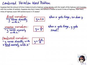 Solving a Combined Variation Word Problem