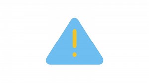 Warning sign with exclamation point graphic icon illustration