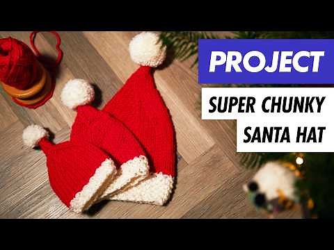 How to KNIT a SANTA HAT!