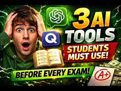 3 AI Tools Students Should Use Before Every Exam (Study 10x Faster)
