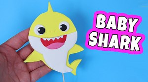 Easy Baby Shark Fondant Cake Topper Tutorial. Perfect for a simple birthday cake | Just Cake It - Cake Decorating Videos