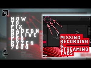 How to Recover Missing Recording & Streaming Tabs for Ryzen 7000 CPUs AMD Radeon Adrenalin 22.9.2
