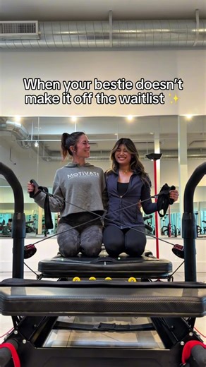 The dedication to those 6am classes together is unmatched 💪 When your bestie is SO committed to showing up with you that the waitlist doesn’t stand a chance 😂 There’s nothing like having your person next to you (on their own Megaformer, obviously) pushing through the burn and reminding you that you’ve got this. Book your spots together and we’ll make sure you both get your own machine 🔥 The 45-minute full-body Lagree workout hits different when you’re doing it with someone who gets it. Streng