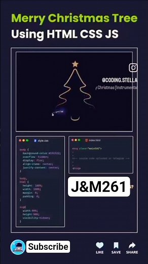 🎄 Merry Christmas Tree Animation Using HTML & CSS | Creative Festive Design #christmasapp