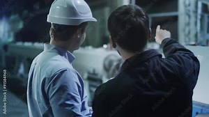 Engineer and Factory Worker Have Conversation