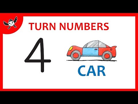 How To Draw a CAR Using Number 4 – Very Easy and Fun Doodle Art ✔