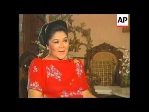 PHILIPPINES: IMELDA MARCOS DEFENDS HER LATE HUSBAND'S MEMORY