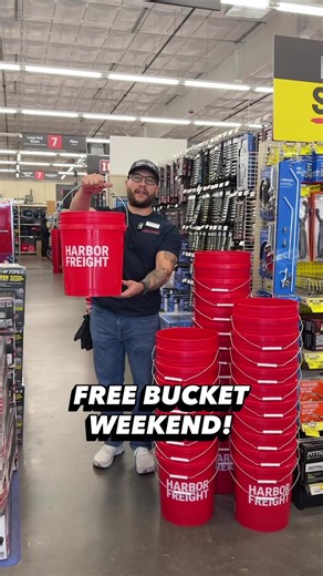 Get a Free Bucket with Your Purchase at Harbor Freight!