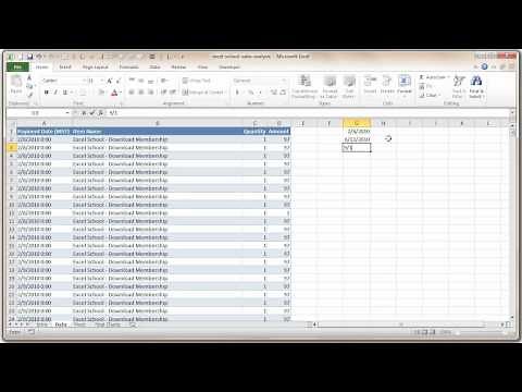 How to Analyze Sales Data with Excel