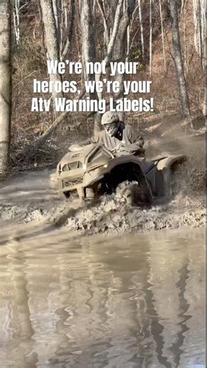Atv mud riding WARNING labels! #atv #mud #offroad #4wheeler #quad #mudding #canam